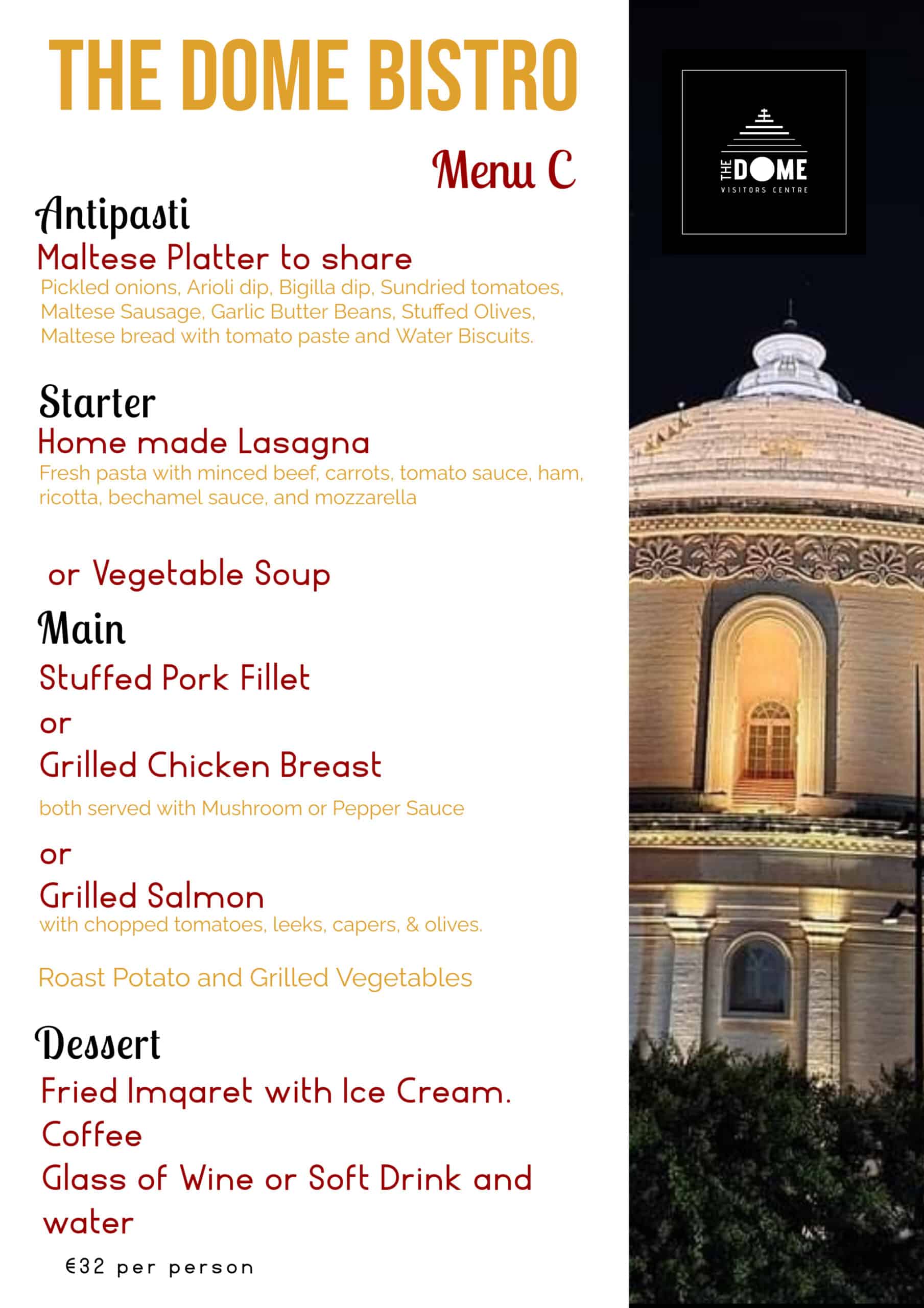The Dome Set Menus - Mosta Parish Portal